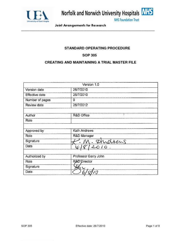 Establishing Effective Clinical Trial Documentation: Guidelines for ...