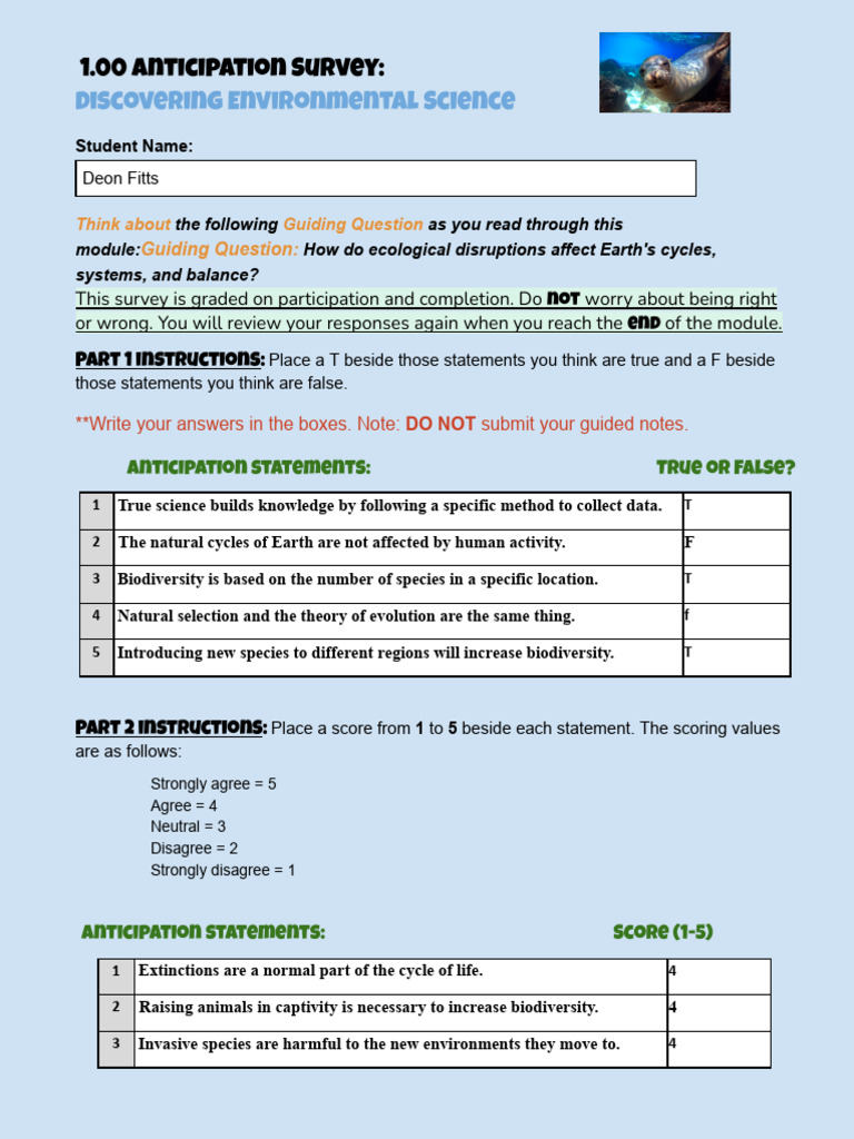 Copy of 1.00 Anticipation Survey (1) (3) | PDF