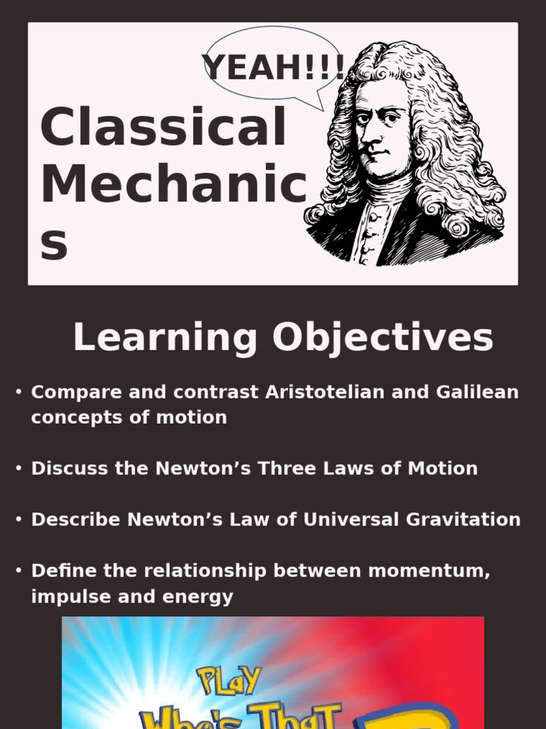 PH2 Classical Mechanics | PDF | Momentum | Force