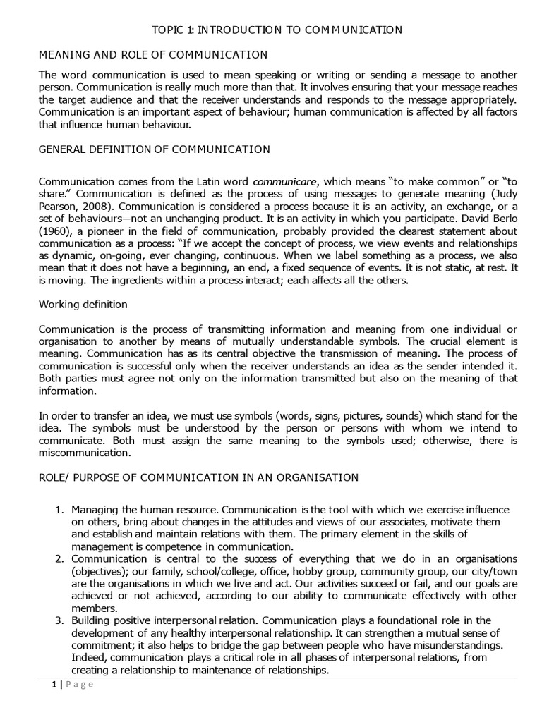 Communication Skills Notes PDF | PDF | Communication | Nonverbal ...