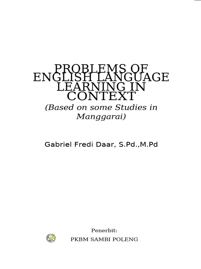 Problems of English Language Learning in Context | PDF | Learning ...