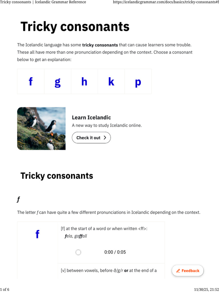 Tricky Icelandic Consonants Guide | PDF | Vowel | Consonant