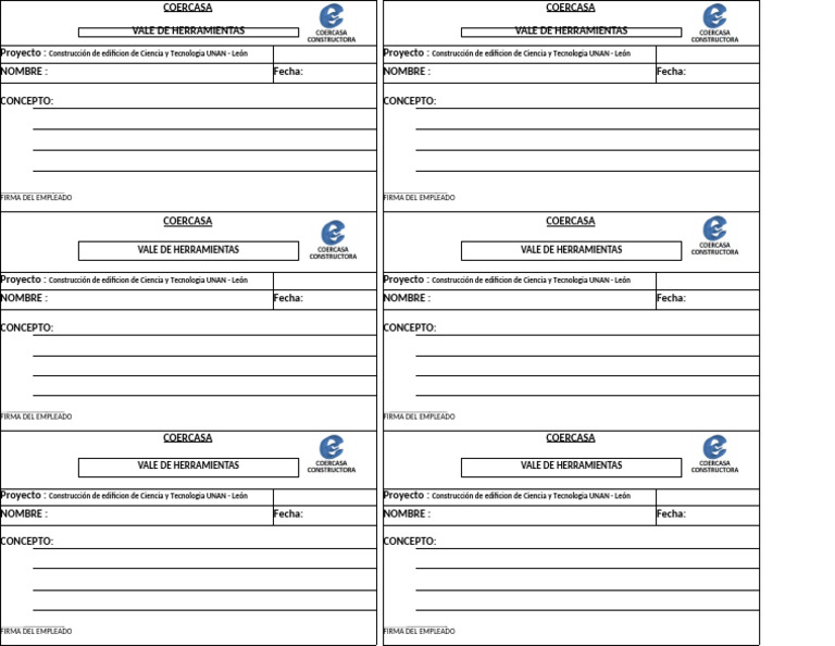 Vale de herramienta | PDF