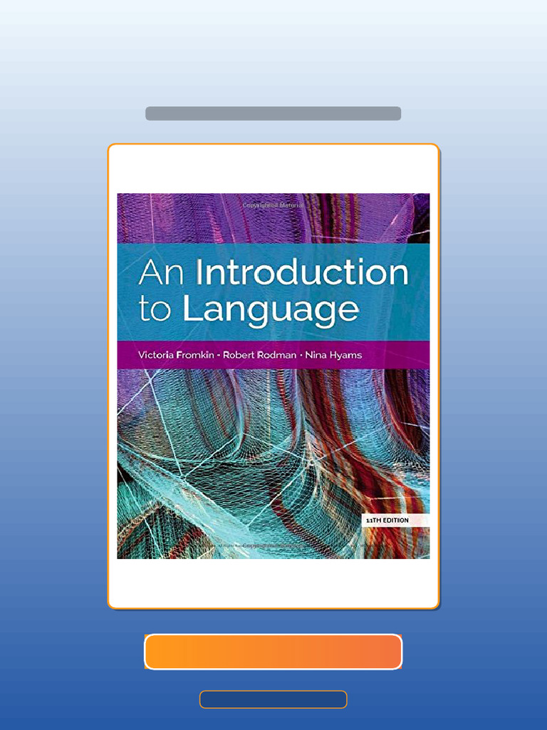 Test Bank of An Introduction To Language 11th Edition Victoria Fromkin ...