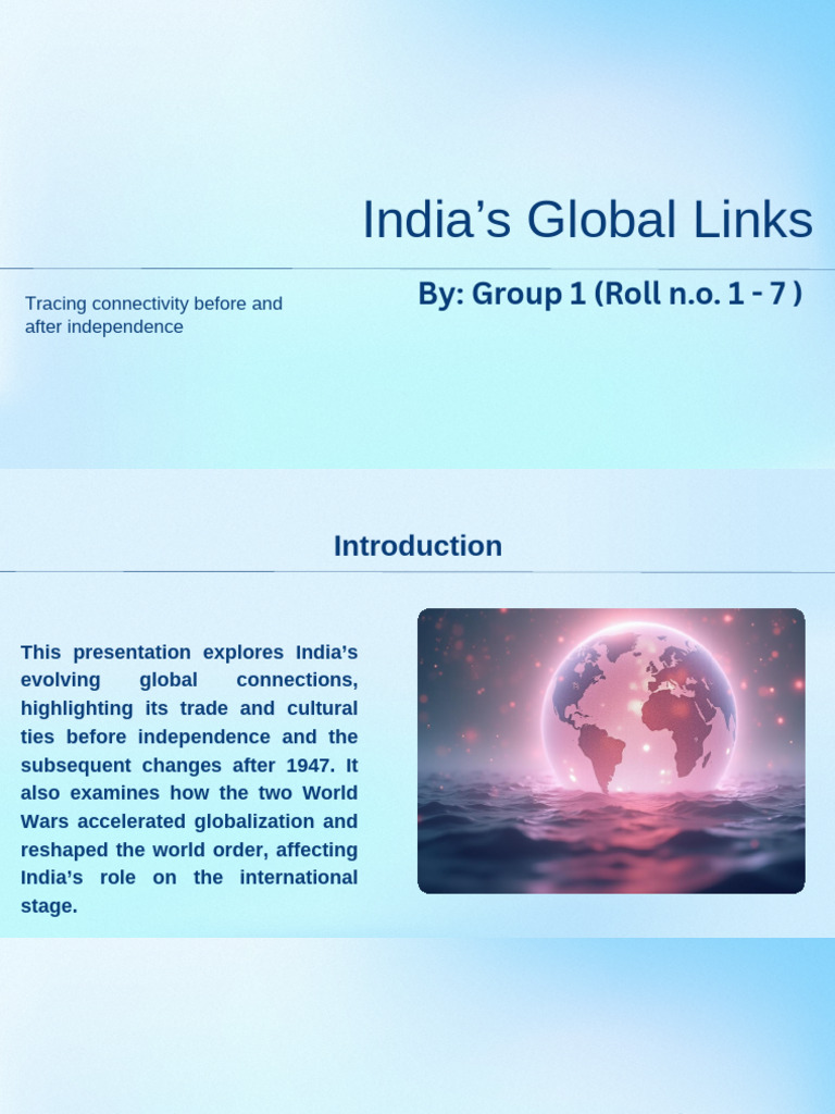 India's Global Connectivity Evolution | PDF | Trade | Globalization