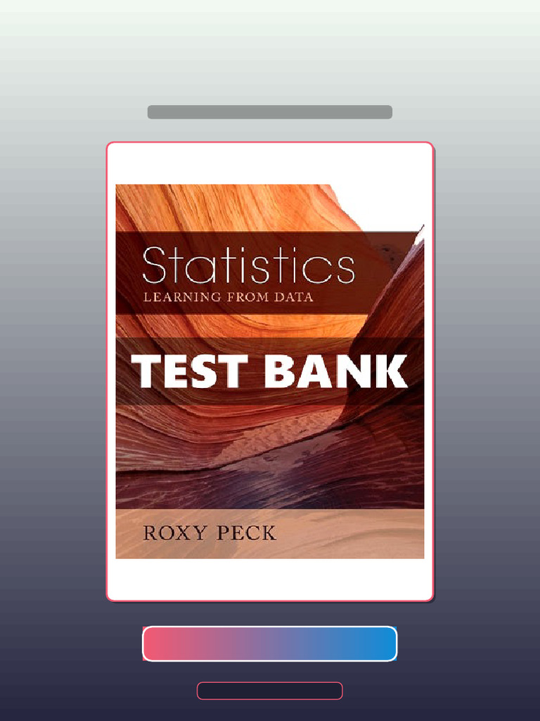 Preliminary Ed of Statistics Learning From Data 1 Ed Roxy Peck Ebook ...