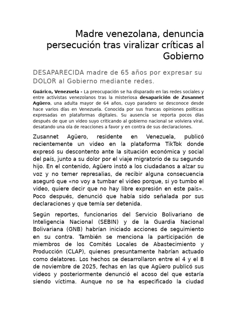 Noticia Morfo Unerg | PDF | Venezuela