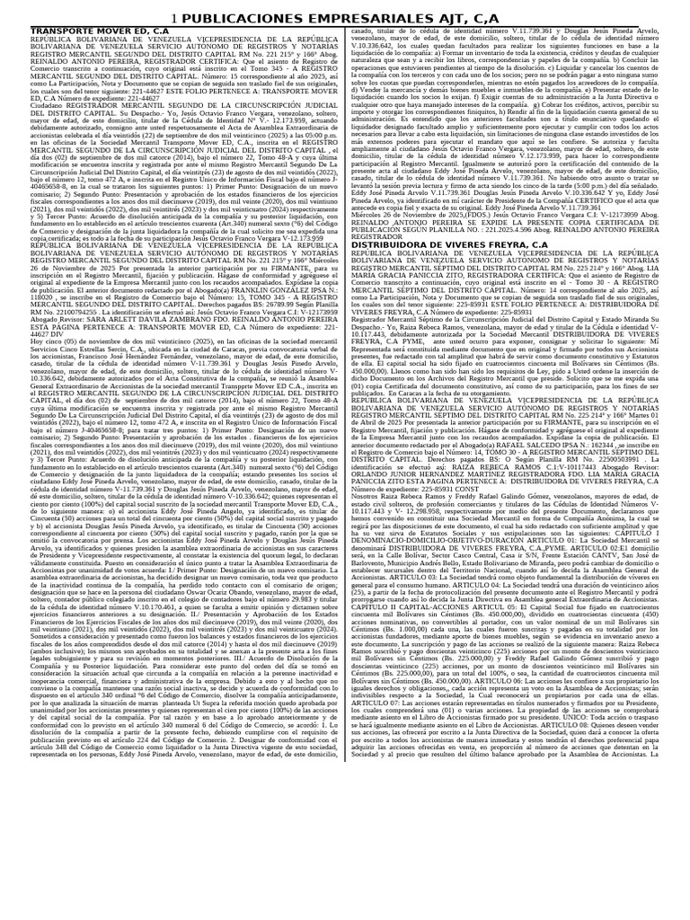 Rodriguez Rodriguez Franco Listos | PDF | Venezuela | Compartir (Finanzas)