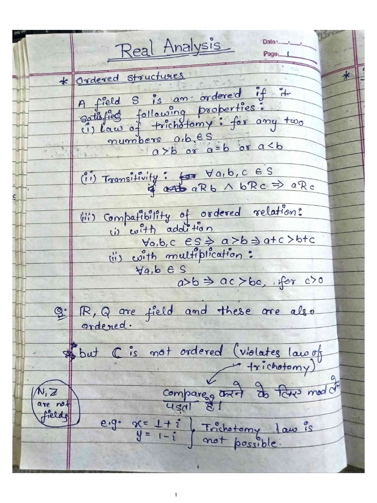 Real Analysis 1 | PDF
