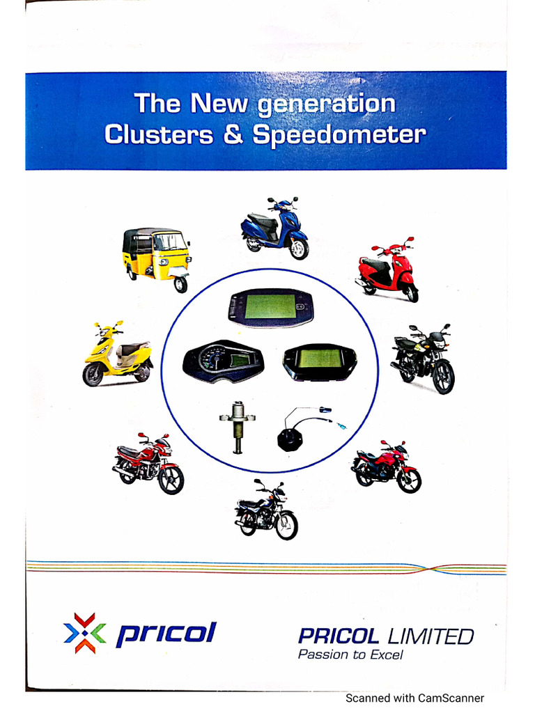 Pricol New Generation Clusters & Speedometer Catlouge | PDF
