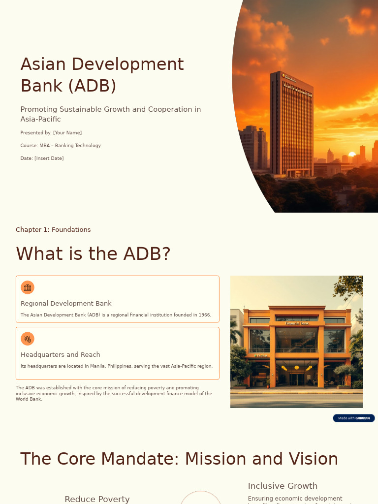 Asian Development Bank ADB | PDF | Asian Development Bank | Infrastructure