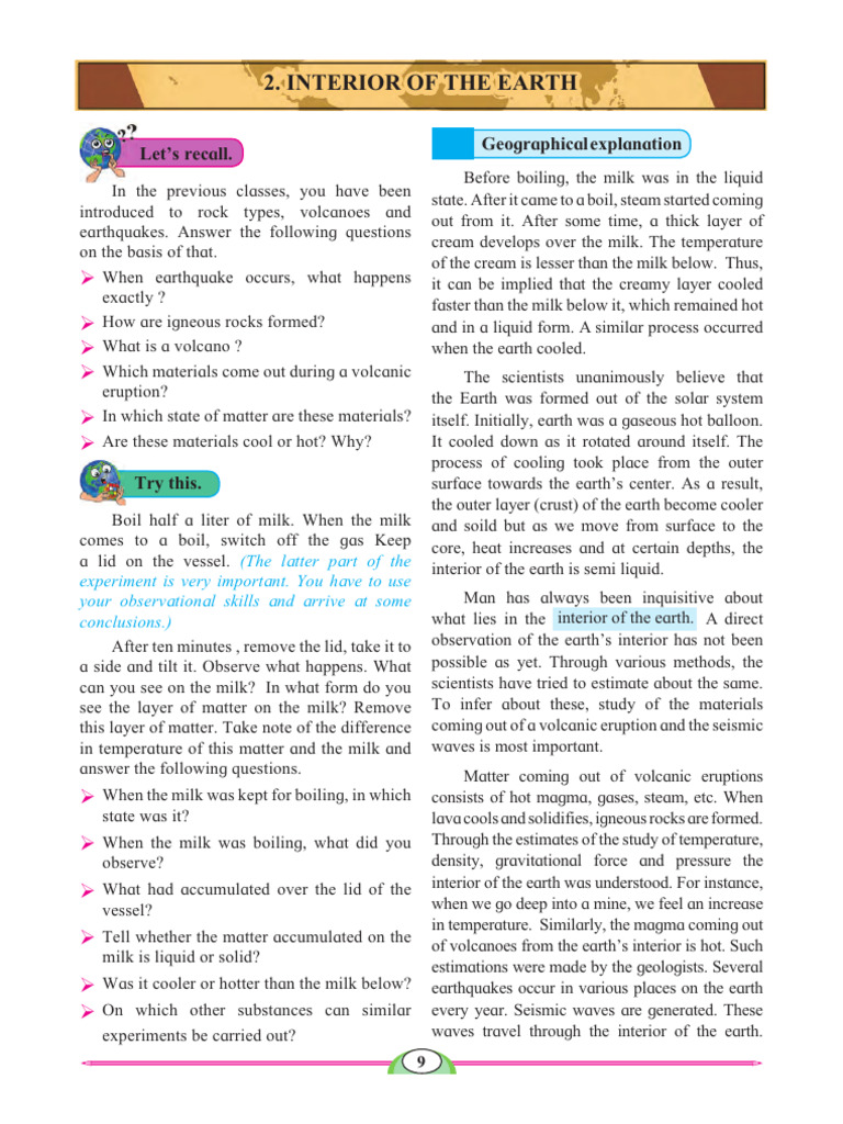 8 Geography 2 | PDF | Earth | Planetary Core