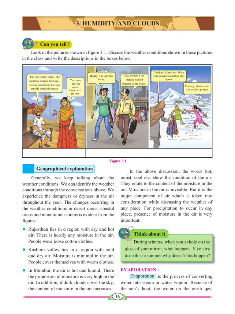 8 Geography 3 | PDF | Humidity | Cloud