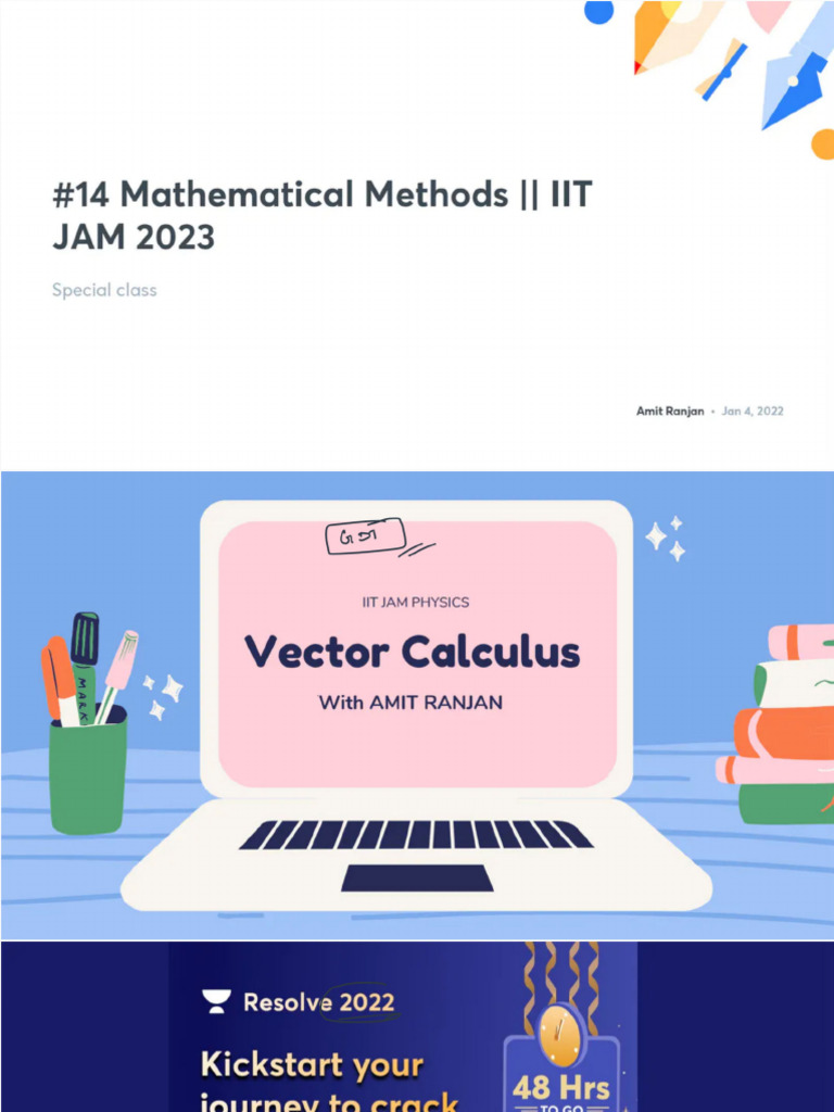 14 Mathematical Methods IIT JA With Anno 1671460719719 | PDF