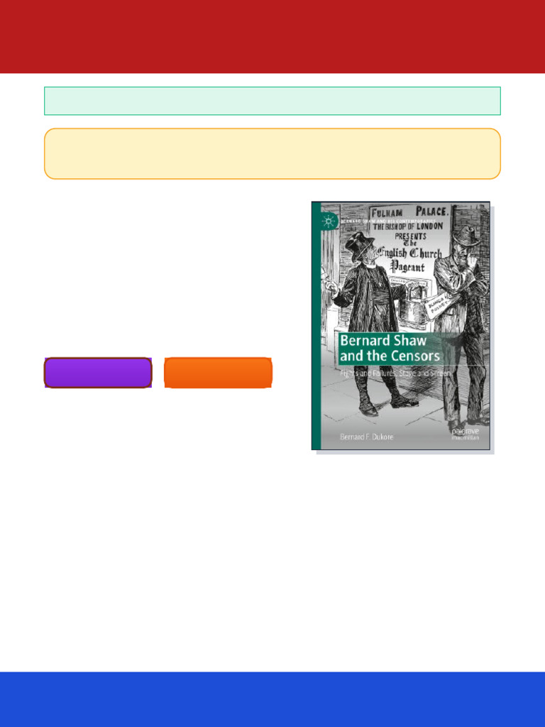 Bernard Shaw and The Censors: Fights and Failures, Stage and Screen ...