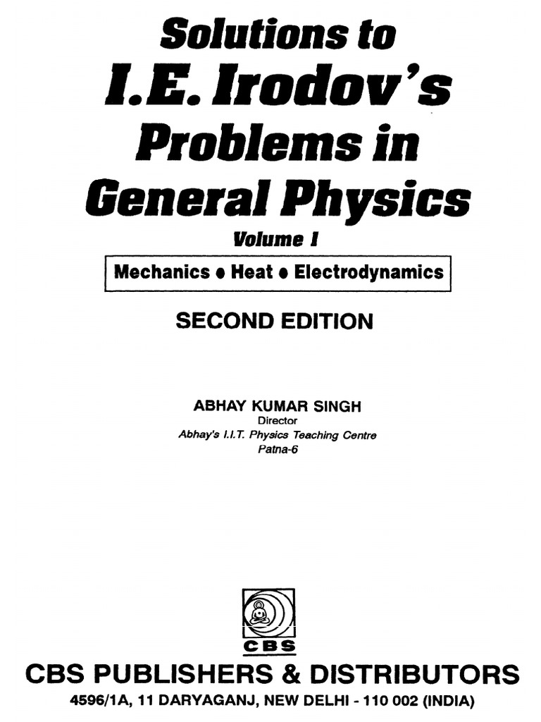 1.Solution to I.E.irodov's Problems in General Physics I | PDF
