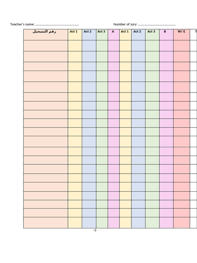 Teacher Grid | PDF