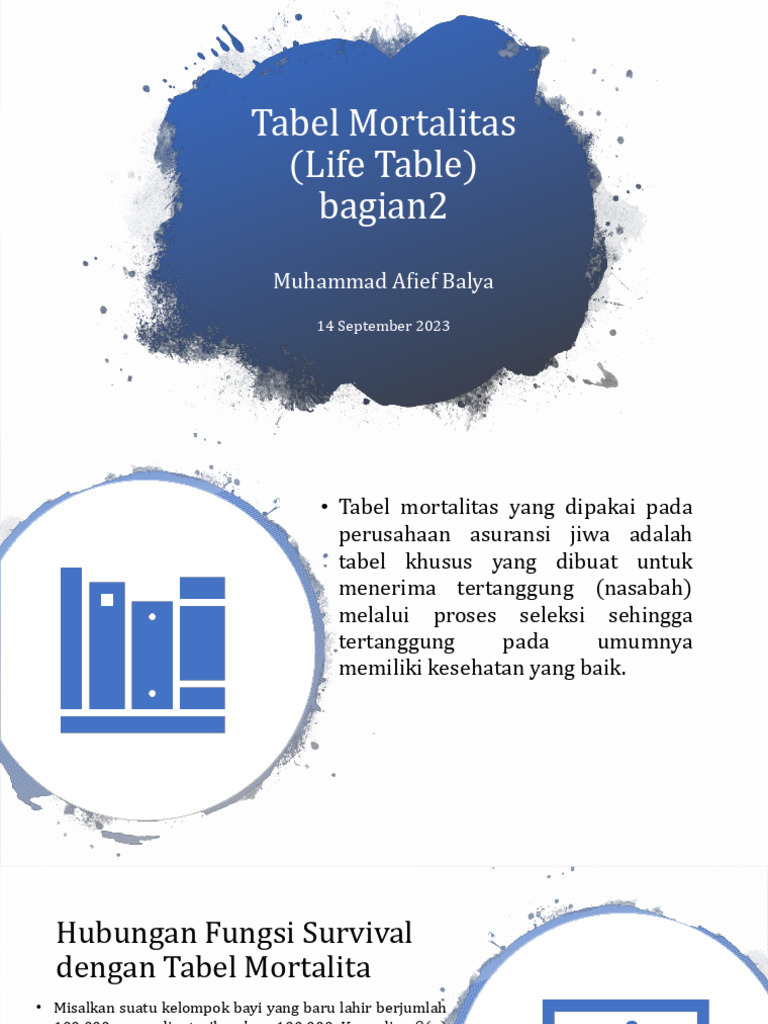 Tabel Mortalitas (Life Table) | PDF