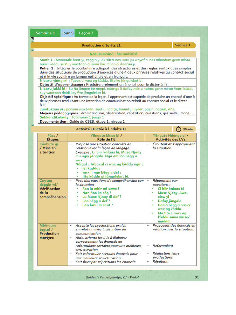 Demarche Dictee A L'adulte en l1 Et l2 Pour Presentation | PDF