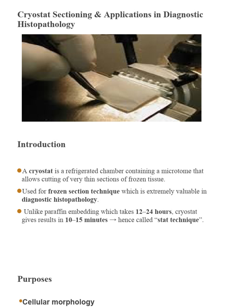 Introduction To Frozen Section PPT 2025 | PDF | Histopathology