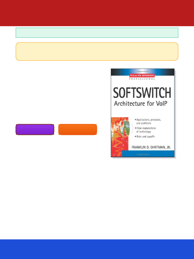 Softswitch Architecture for VoIP 1st Edition Frank Ohrtman ebook ...