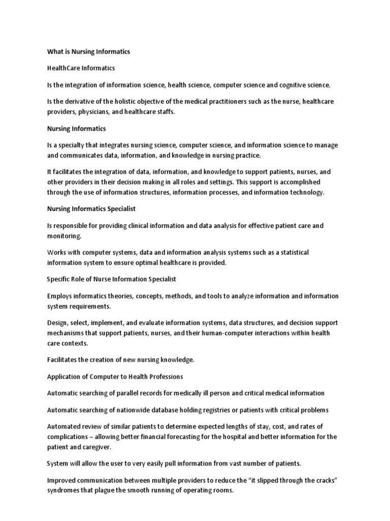 Understanding Nursing Informatics | PDF | Health Informatics | Nursing