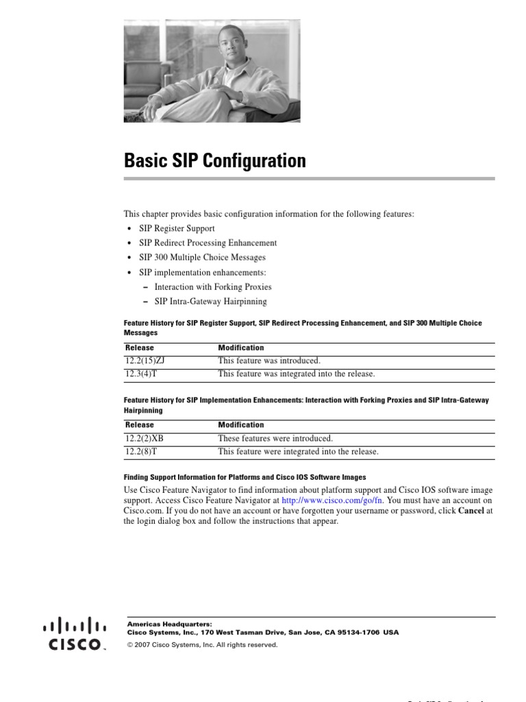 Basic SIP Configuration | PDF