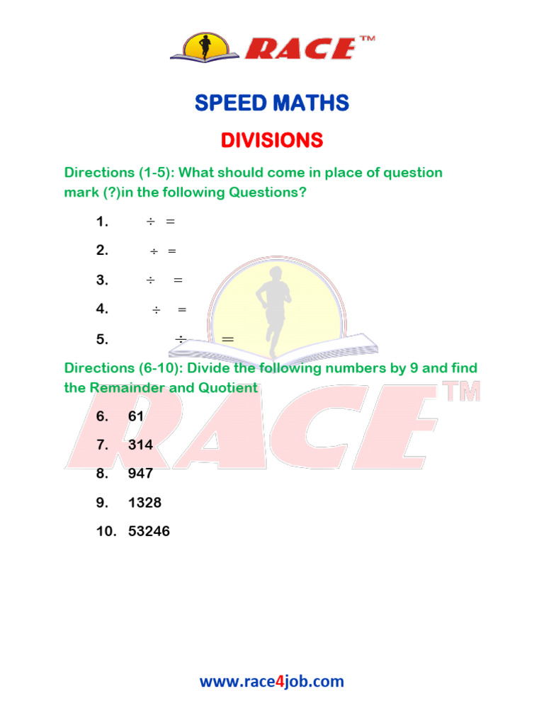 02513fc566433 Speed Maths Division Method | PDF
