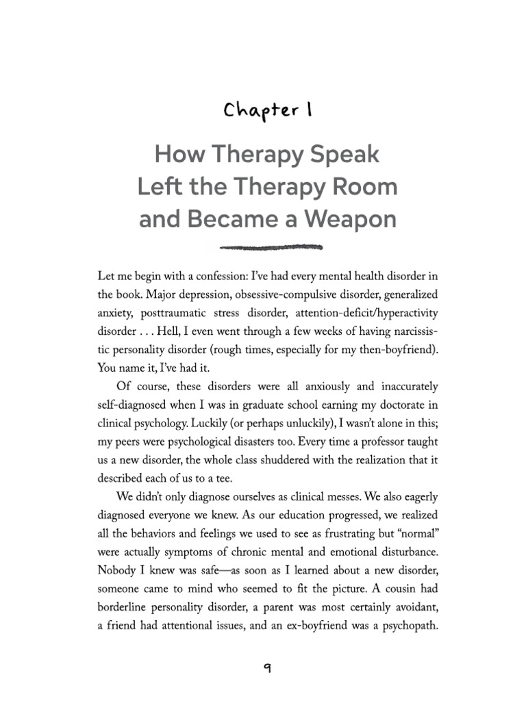 Weaponized Therapy Speak Chapter | PDF