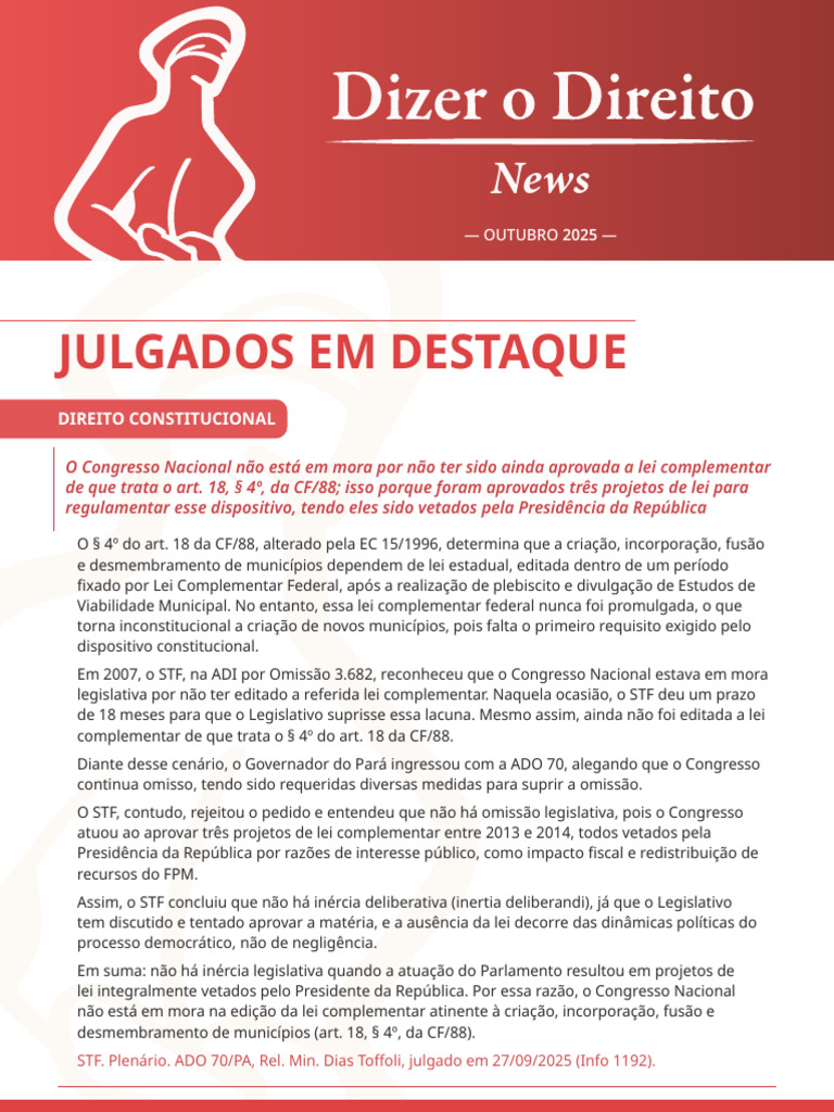 DOD NEWS 10_2025 | PDF | Indenização | Estatuto de limitações