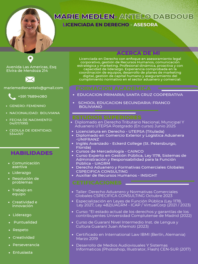 Currículum Vitae CV - Empresarial - Marie Medlen | PDF | Gestión de ...