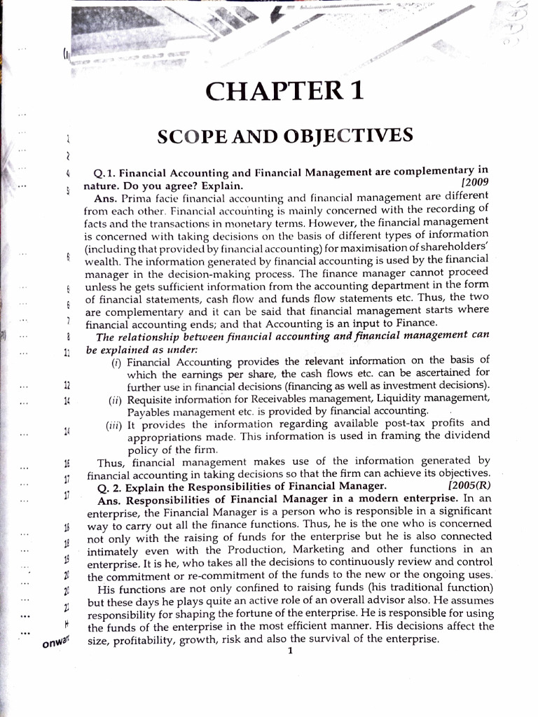 FM Chapter Theory | PDF | Financial Risk | Risk