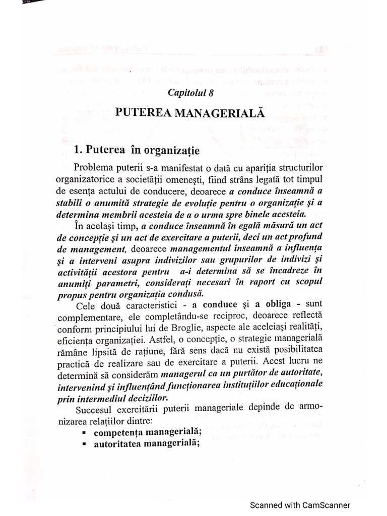 Puterea Manageriala | PDF