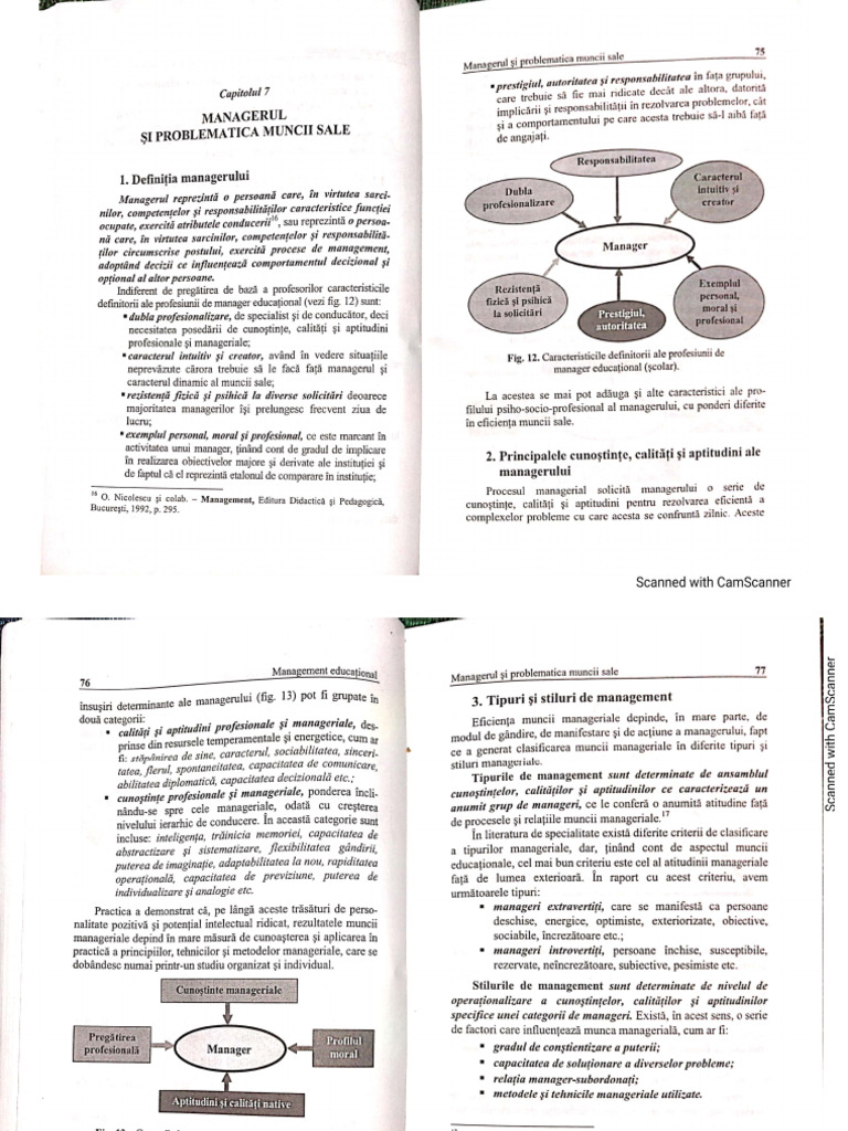 Managerul Și Problematica Muncii Sale | PDF