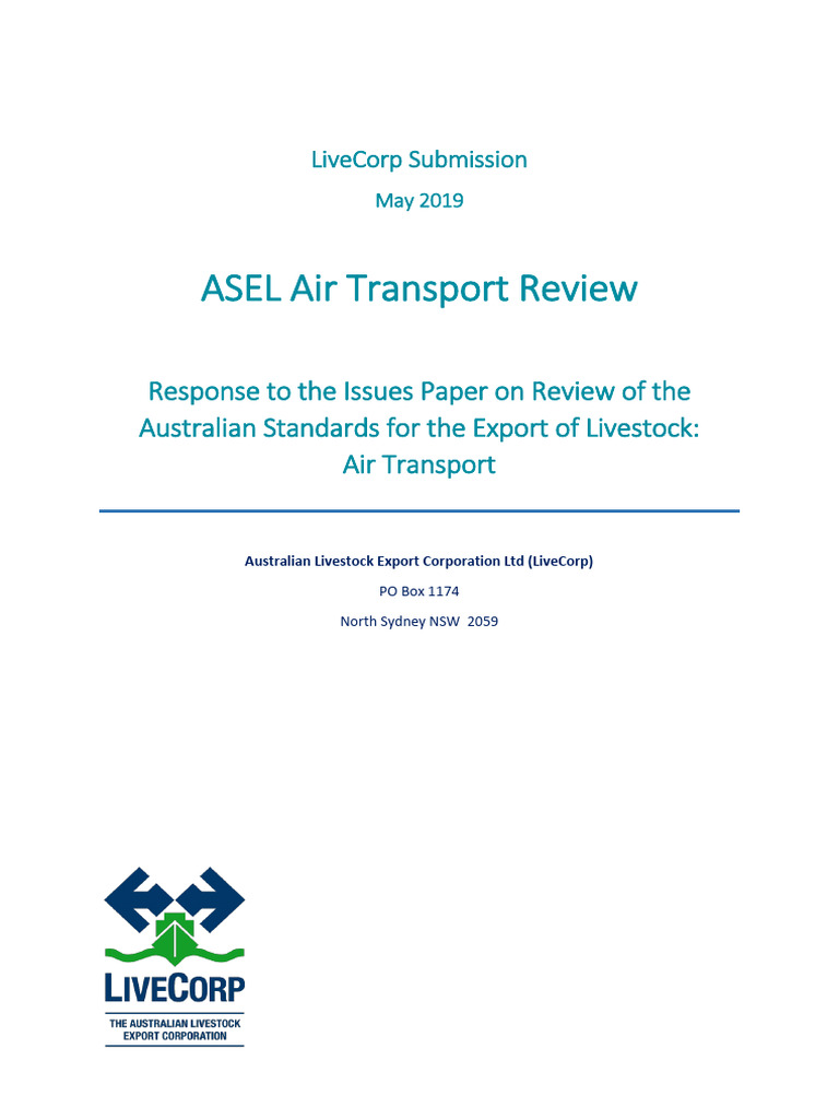 Livecorp - ASEL Air Transport Review | PDF | Sheep | Livestock
