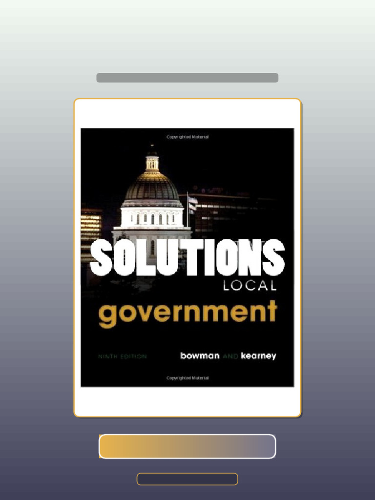 State and Local Government 9 Ed Bowman Ebook and TestBank Bundle Exam ...