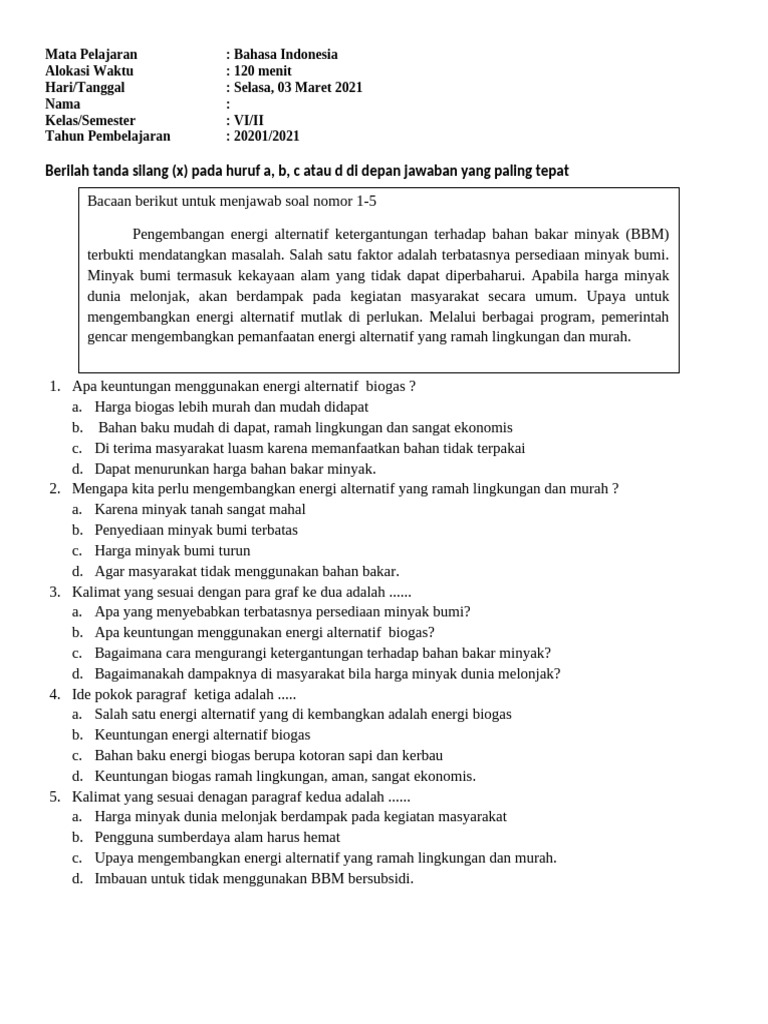 BAHASA INDONESIA - Print | PDF