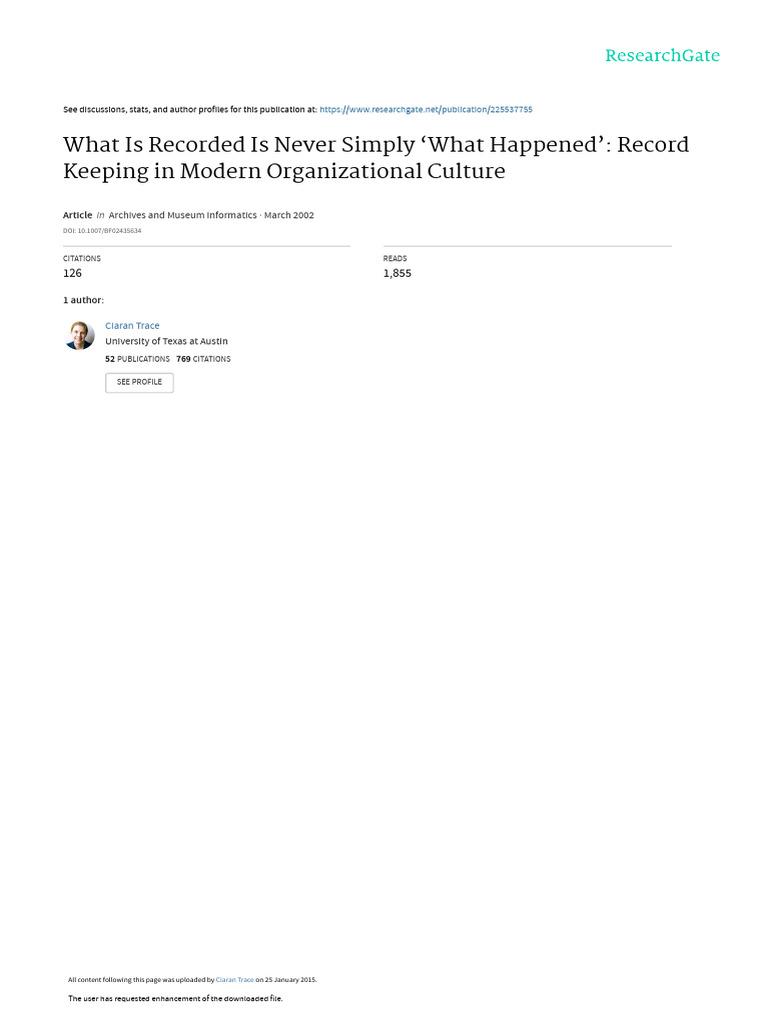 What Is Recorded Is Never Simply What Happened R | PDF | Juvenile ...