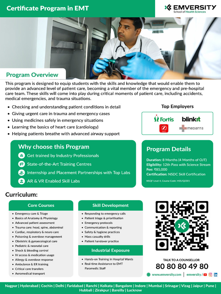 Certificate Program in EMT | PDF | Emergency Medical Technician ...