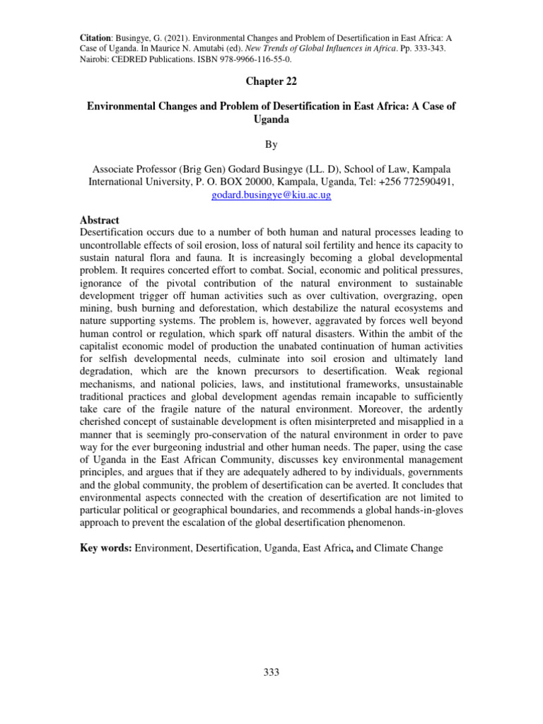 Environmental Changes and Problem of Des | PDF | Sustainability | Drought