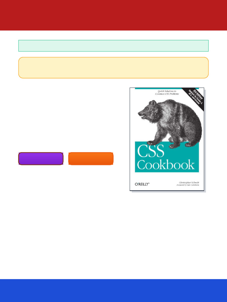CSS cookbook Description based on print version record Updated for ...