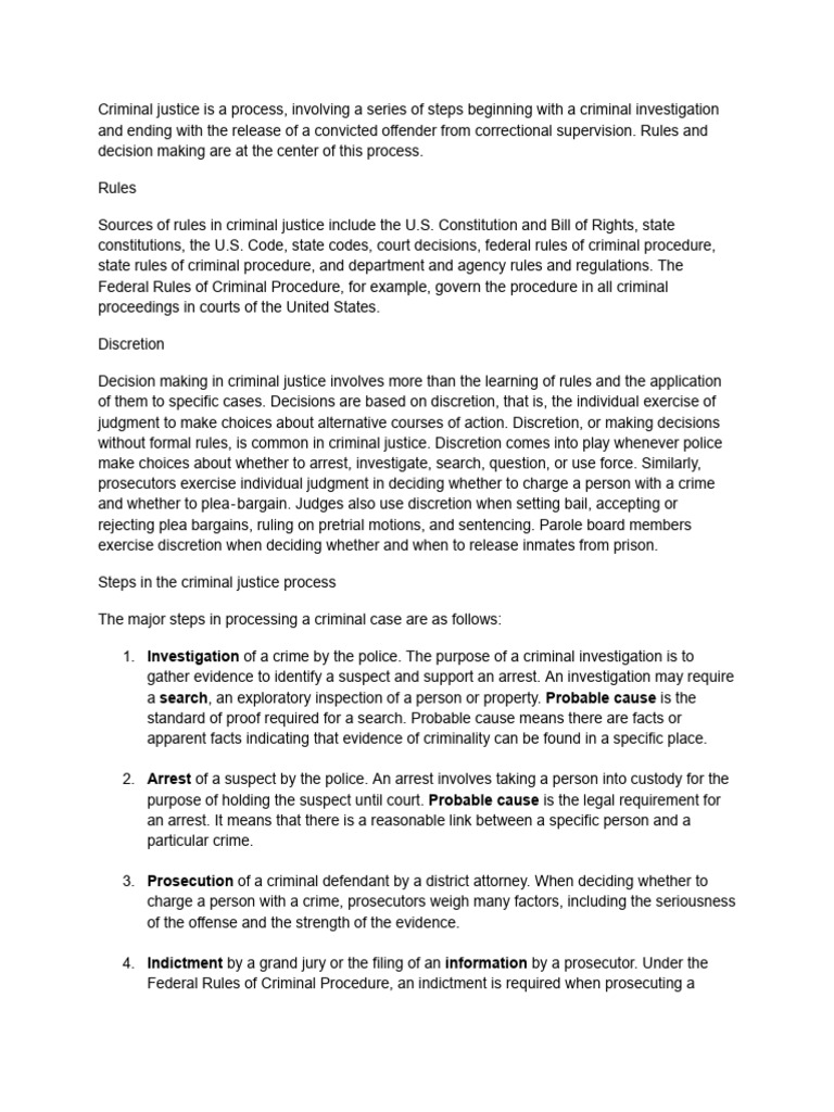 Criminal Justice Notes | PDF | Prosecutor | Plea