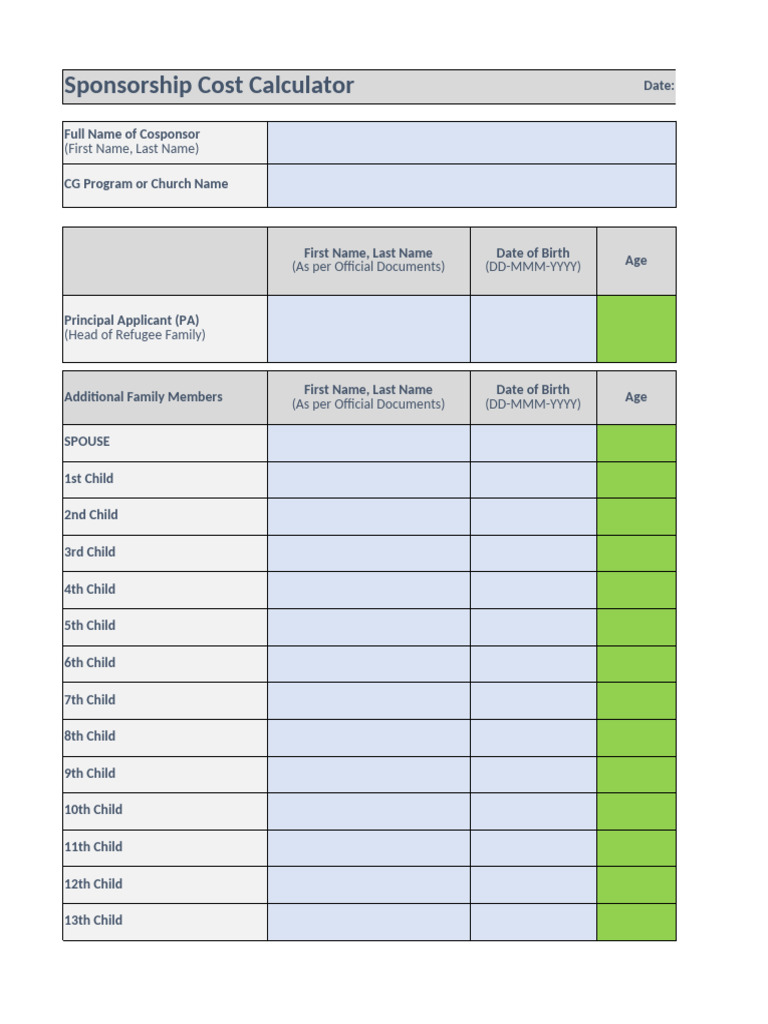 Sponsorship Cost Calculator Guide | PDF