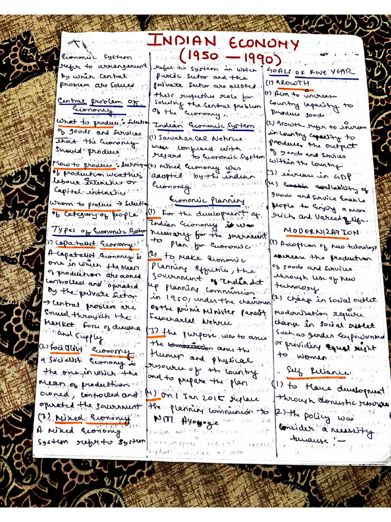 Indian Economy & Indian Economy On The Eve of Independence | PDF