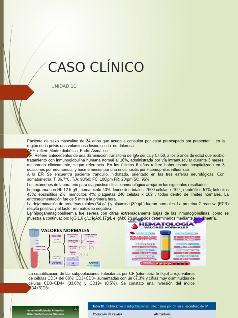 Caso Clinico Unidad 11 Subir(2) | PDF | Ganglio linfático | Hematología