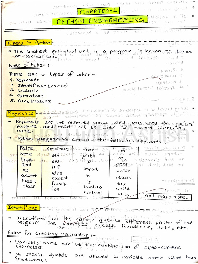 Python Revision Tour 1 | PDF
