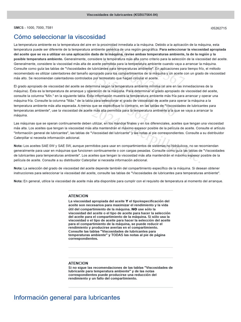 Aceites Cat rm500 | PDF | Biodiésel | Lubricante