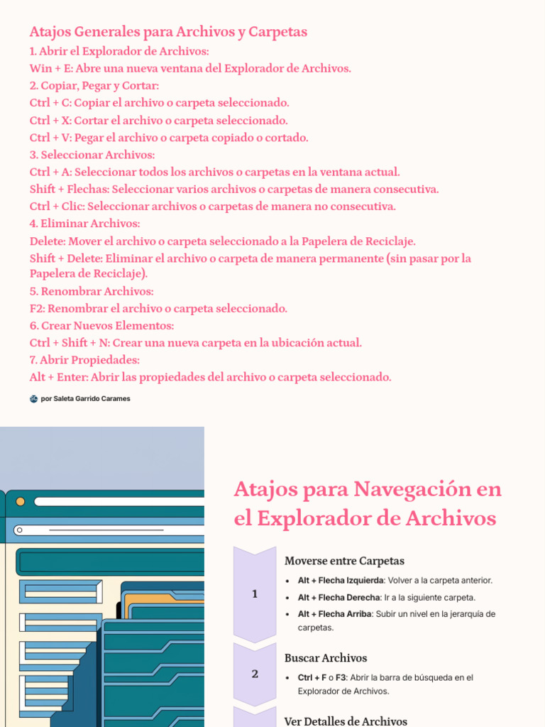 Atajos Generales para Archivos y Carpetas | PDF | Ventana (informática ...