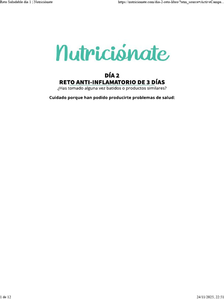 Reto Dia 2 Antiinflamatorio | PDF