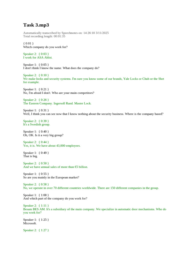 Task 3.Mp3 Transcript | PDF